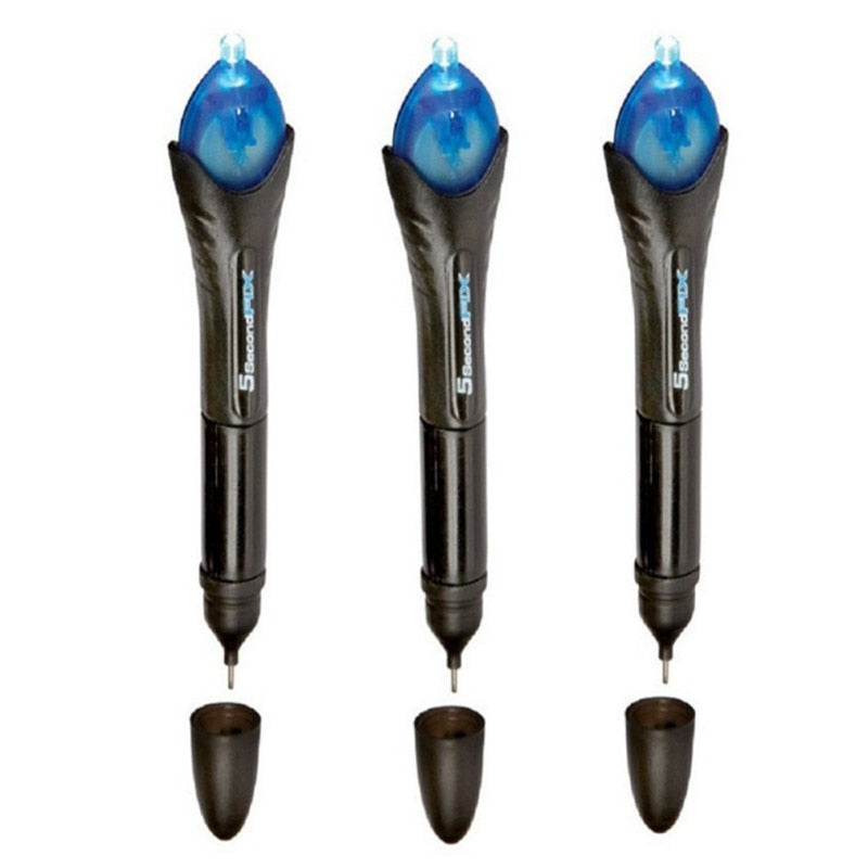 Pluma con súper-pegamento líquido de rápida fijación, con luz ultravio ...